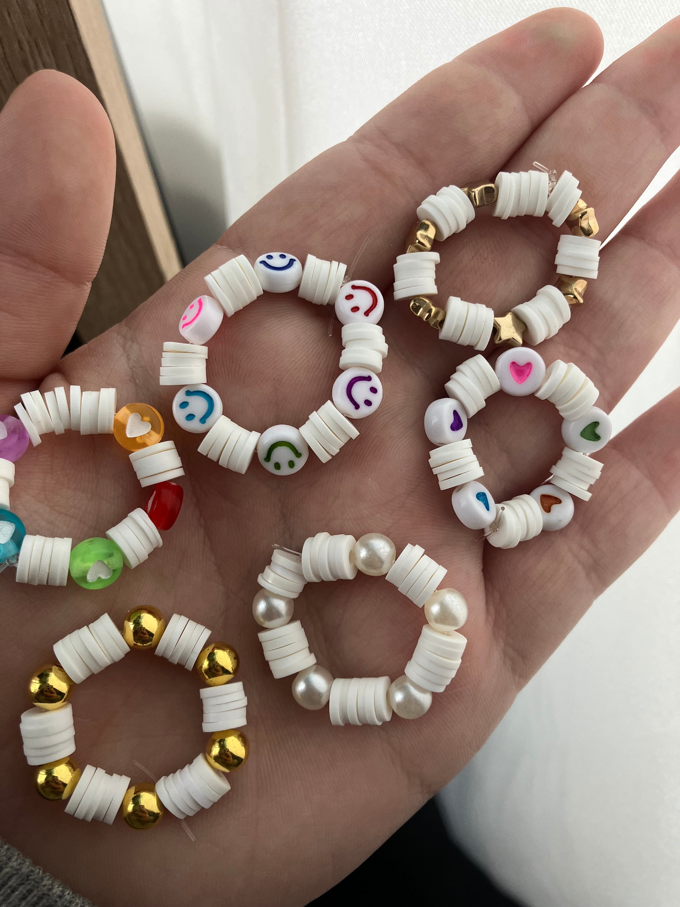 Clay Beaded Rings - Etsy