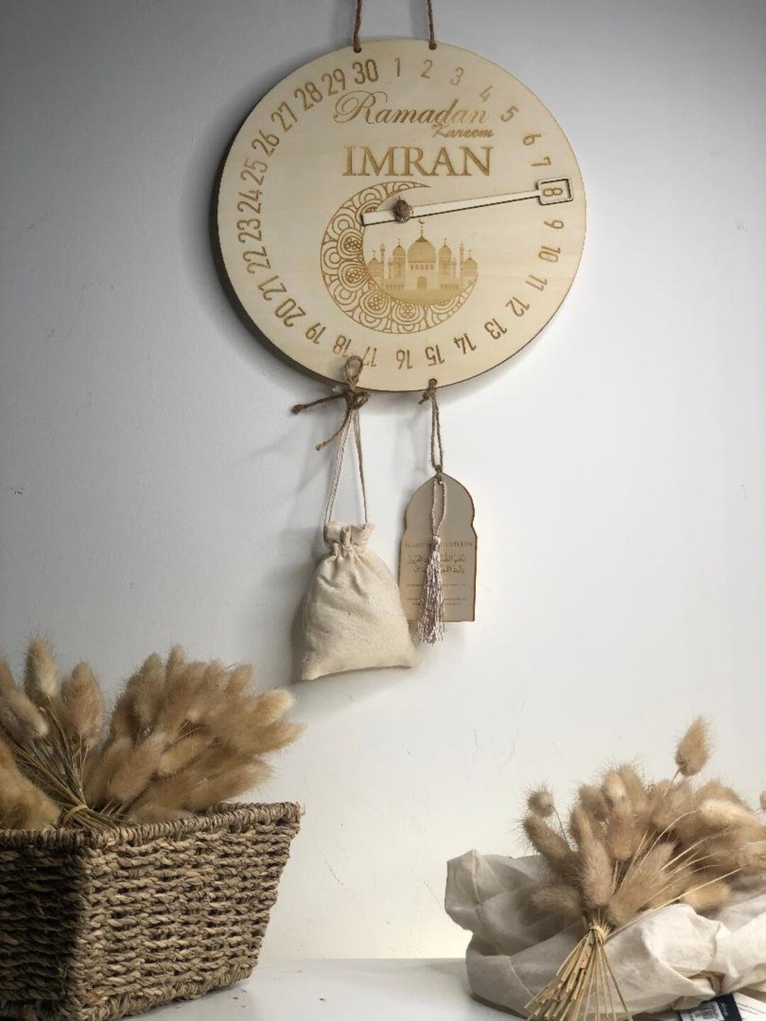 Personalized Ramadan Calendar Wooden Clock Model - Etsy