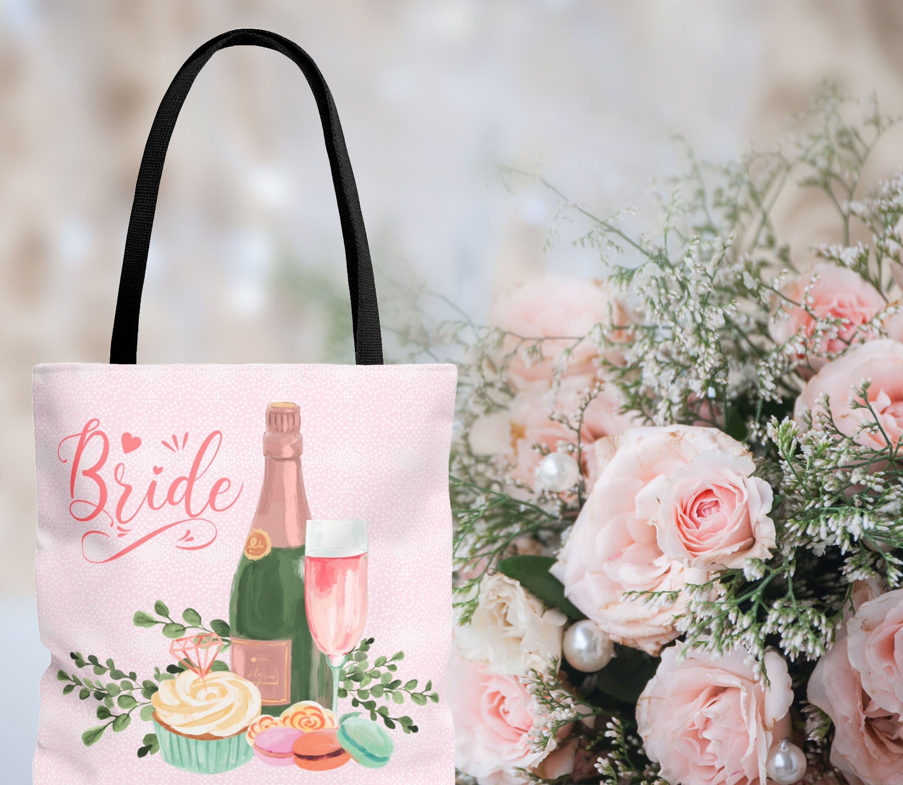 Bride Tote Bag Engagement Gift Bride Bag Wedding Tote - Etsy