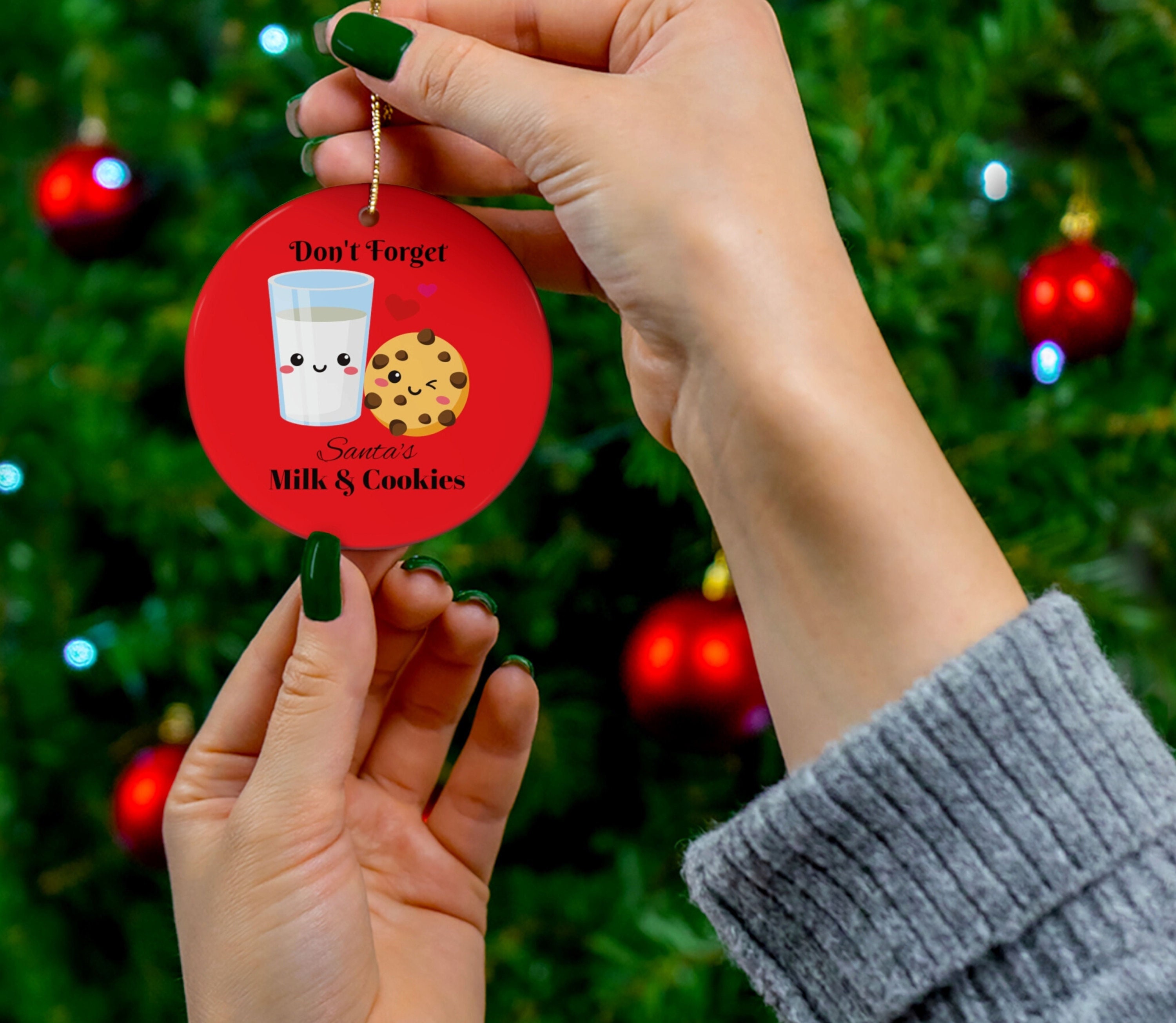 Santa's Milk & Cookies Ornament Santa Ornament Gift for - Etsy