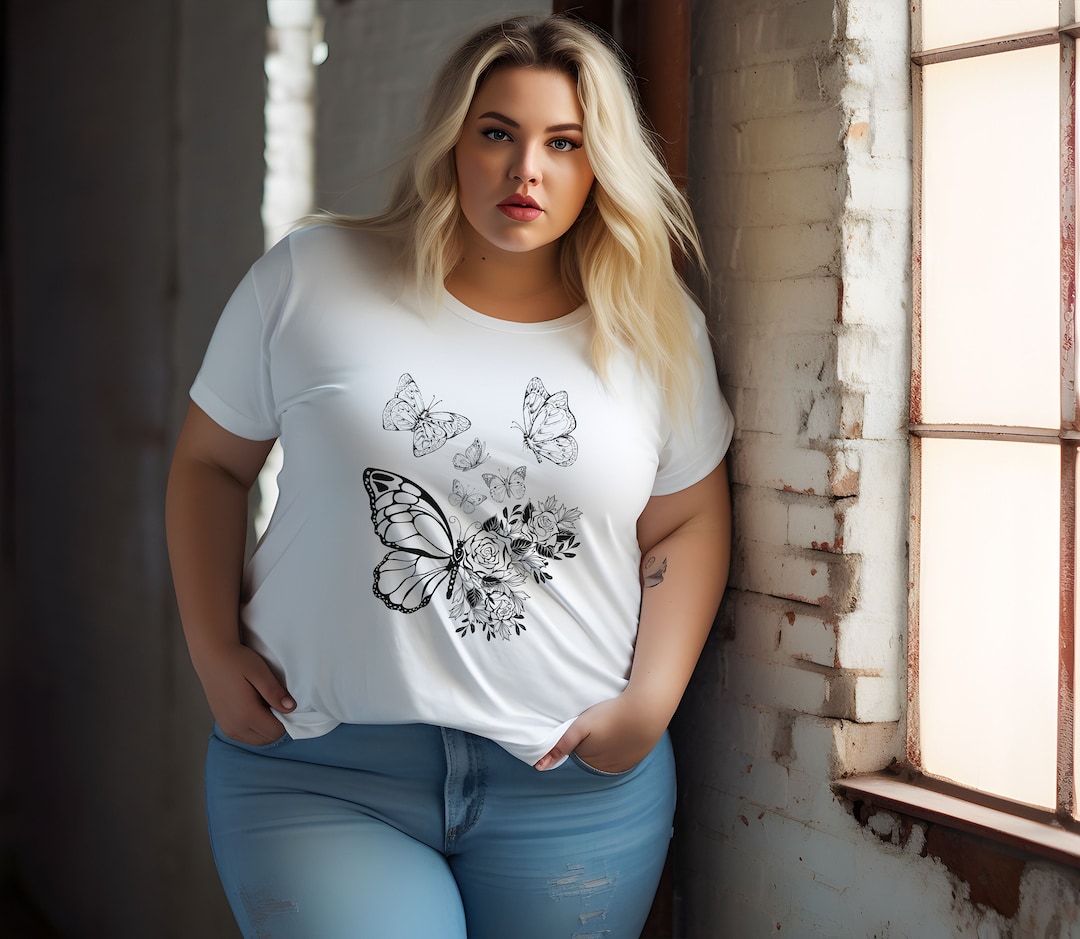 Plus Size Butterfly Shirt Cute Butterfly Shirt Butterfly - Etsy