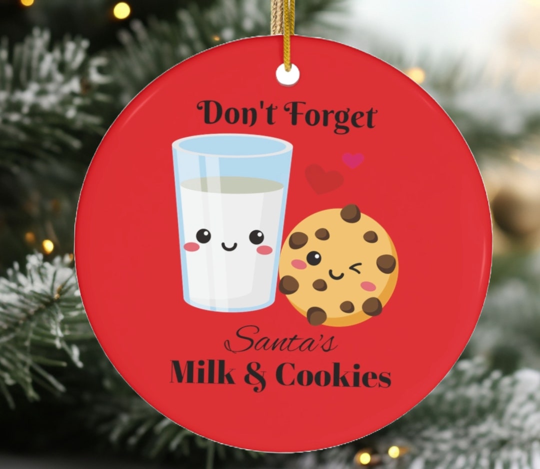 Santa's Milk & Cookies Ornament Santa Ornament Gift for - Etsy