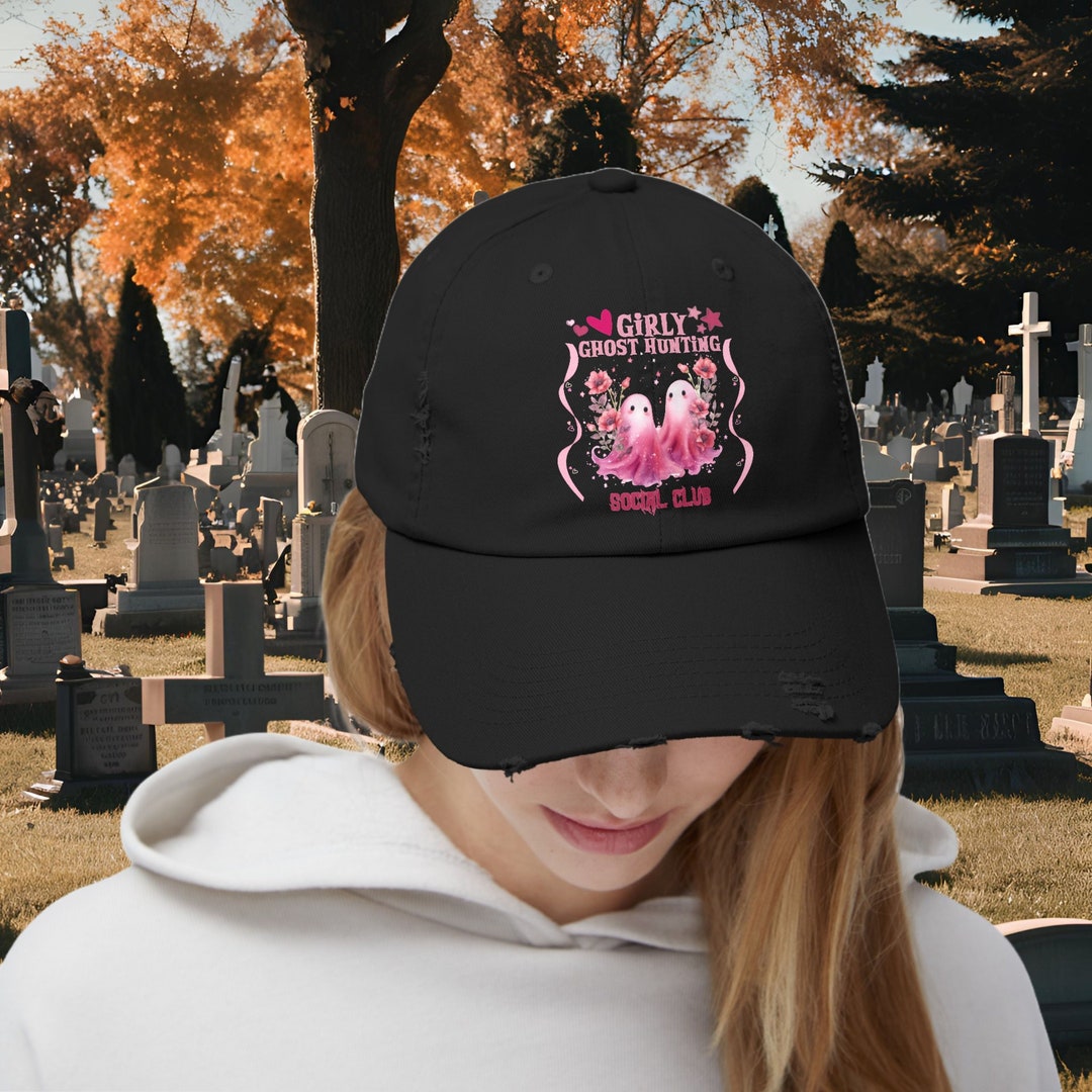 Girly Ghost Hunting Distressed Cap Ghost Hunting Hat Ghost Hunter Gift ...