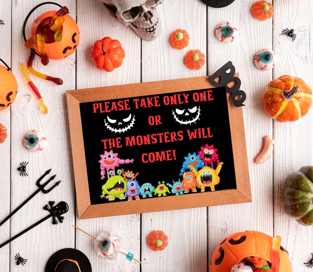 Halloween Candy Sign Fun Digital Download Halloween Decor Printable ...