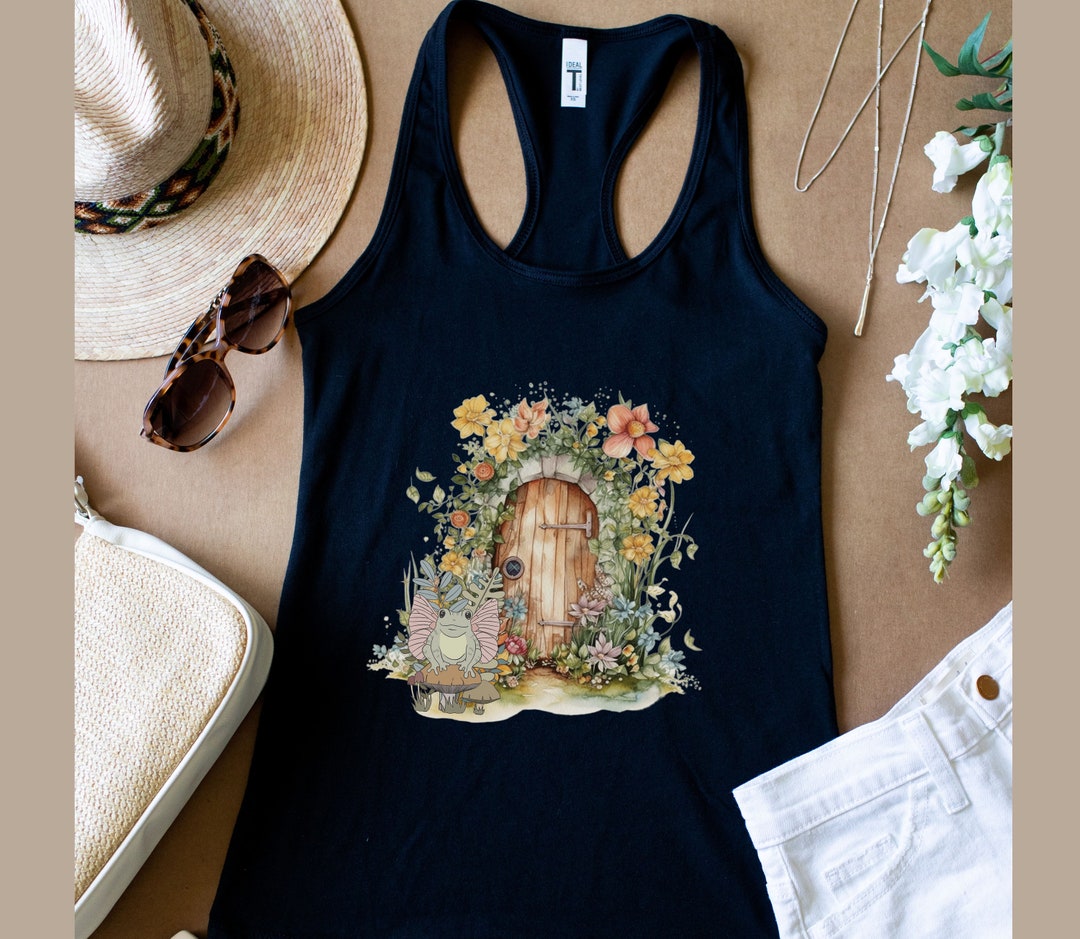 Floral Fairy House Tank Fairy Tank Top Fairycore Gift Fairycore Tank ...