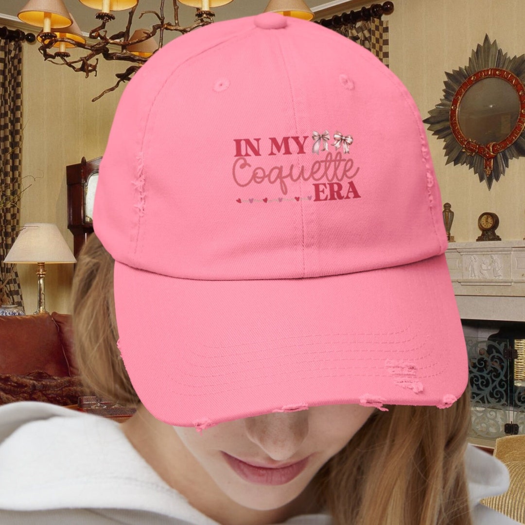 In My Coquette Era Distressed Cap Coquette Hat Coquette Baseball Hat ...