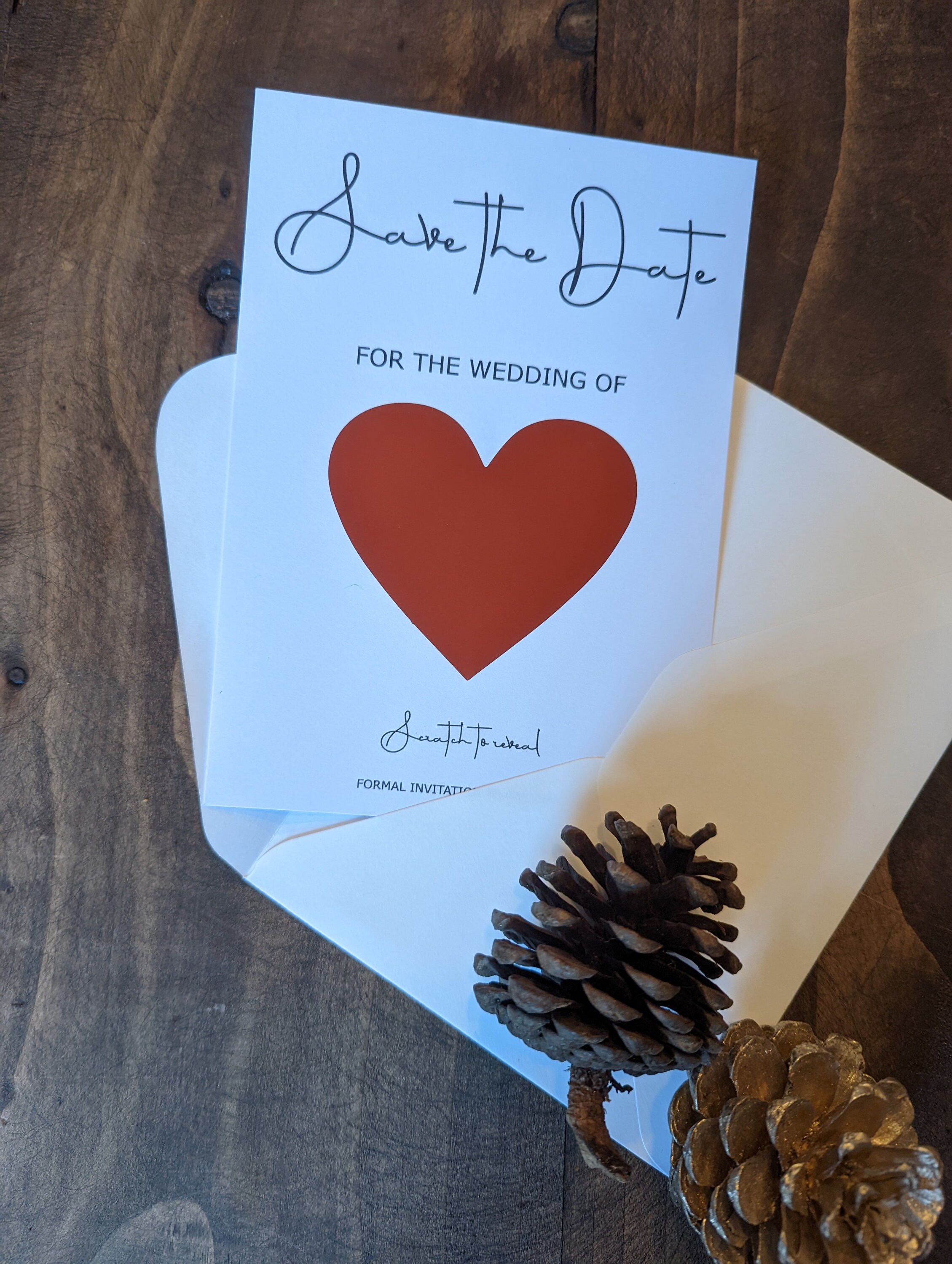 Scratch off Save the Date Cards Personalised Wedding Invite - Etsy UK