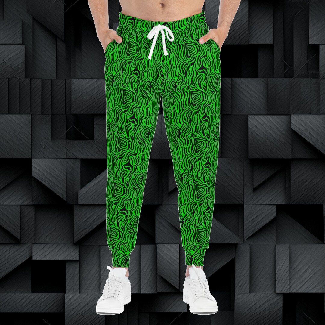 Zebra Print Mens Joggers (rave Pants, Comfy Rave Wear, Rave Outfit ...