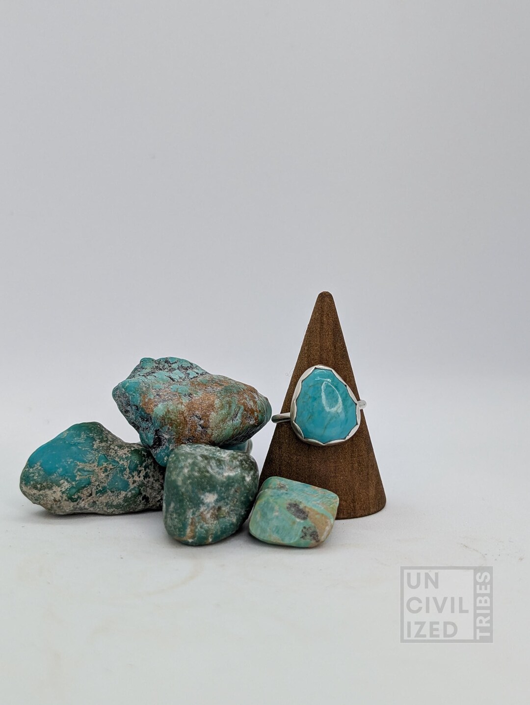 Fox Mine Turquoise Ring Sterling Silver Native American Made - Etsy