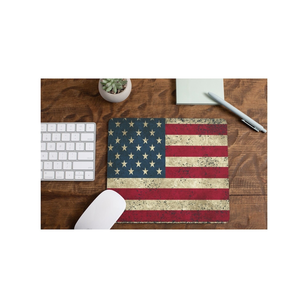 Patriotic Mouse Pad/ Distressed American Flag/ Great Gift - Etsy