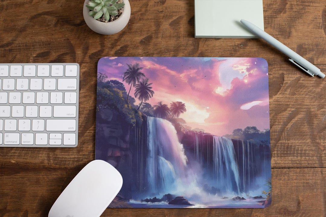 Mouse Pad/ Waterfall Scenery/ Mountain Scenery/ Great Gift - Etsy