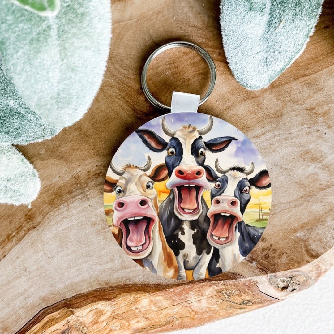 Keychain/ Trio of Cows/ Cow Keychain/ Great Gift - Etsy