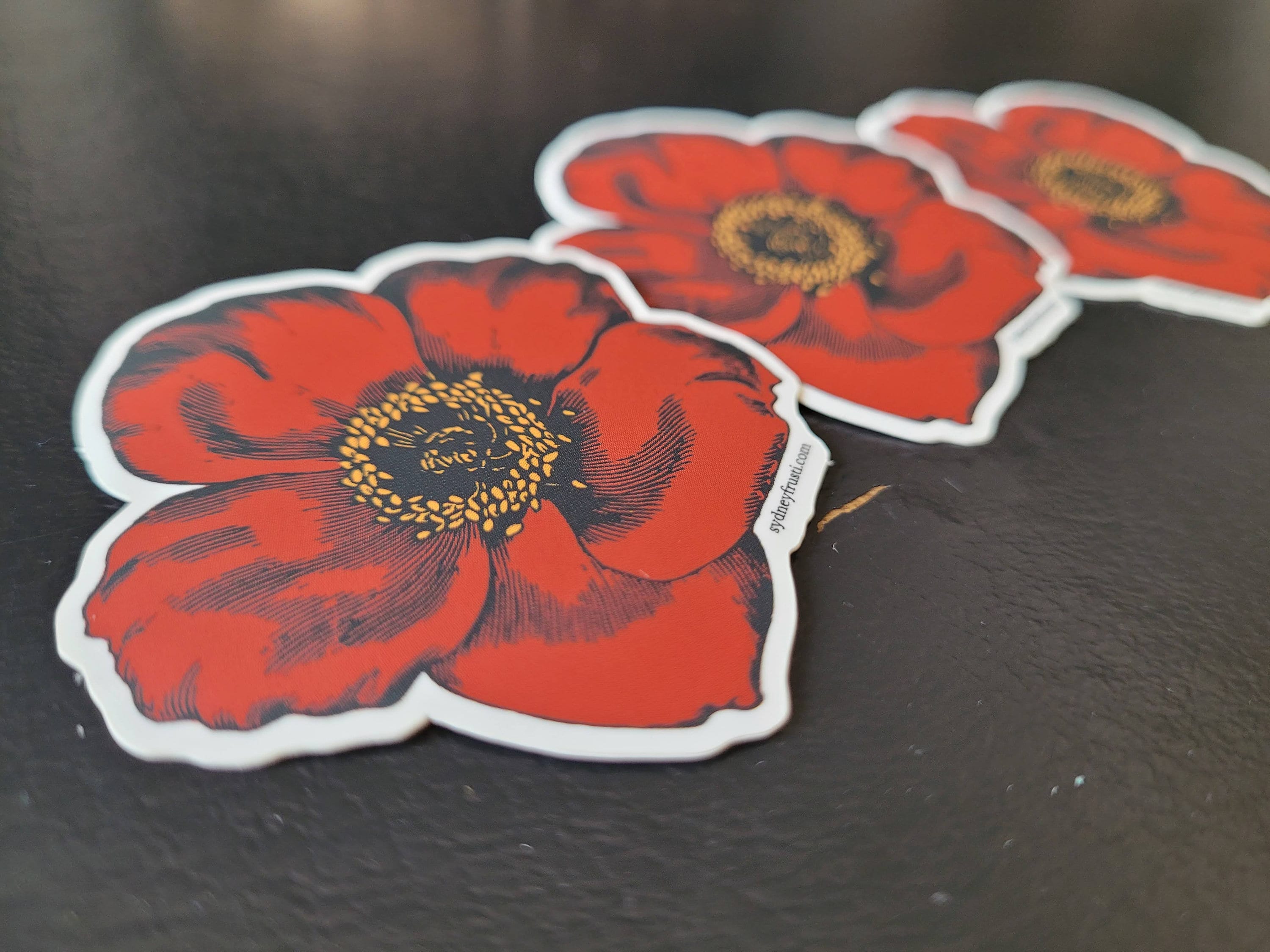 Red Poppy Logo Sticker - Etsy