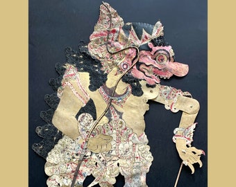 Vintage Wayang Kulit 'limbuk' Leather Shadow Puppet Java Indonesia 24 ...