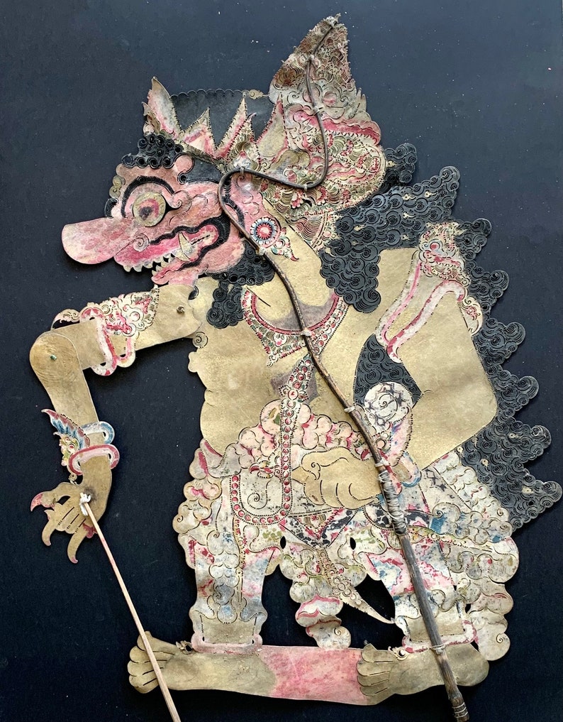 Vintage Wayang Kulit Leather Shadow Puppet Java Indonesia 82cm / 32" - Etsy