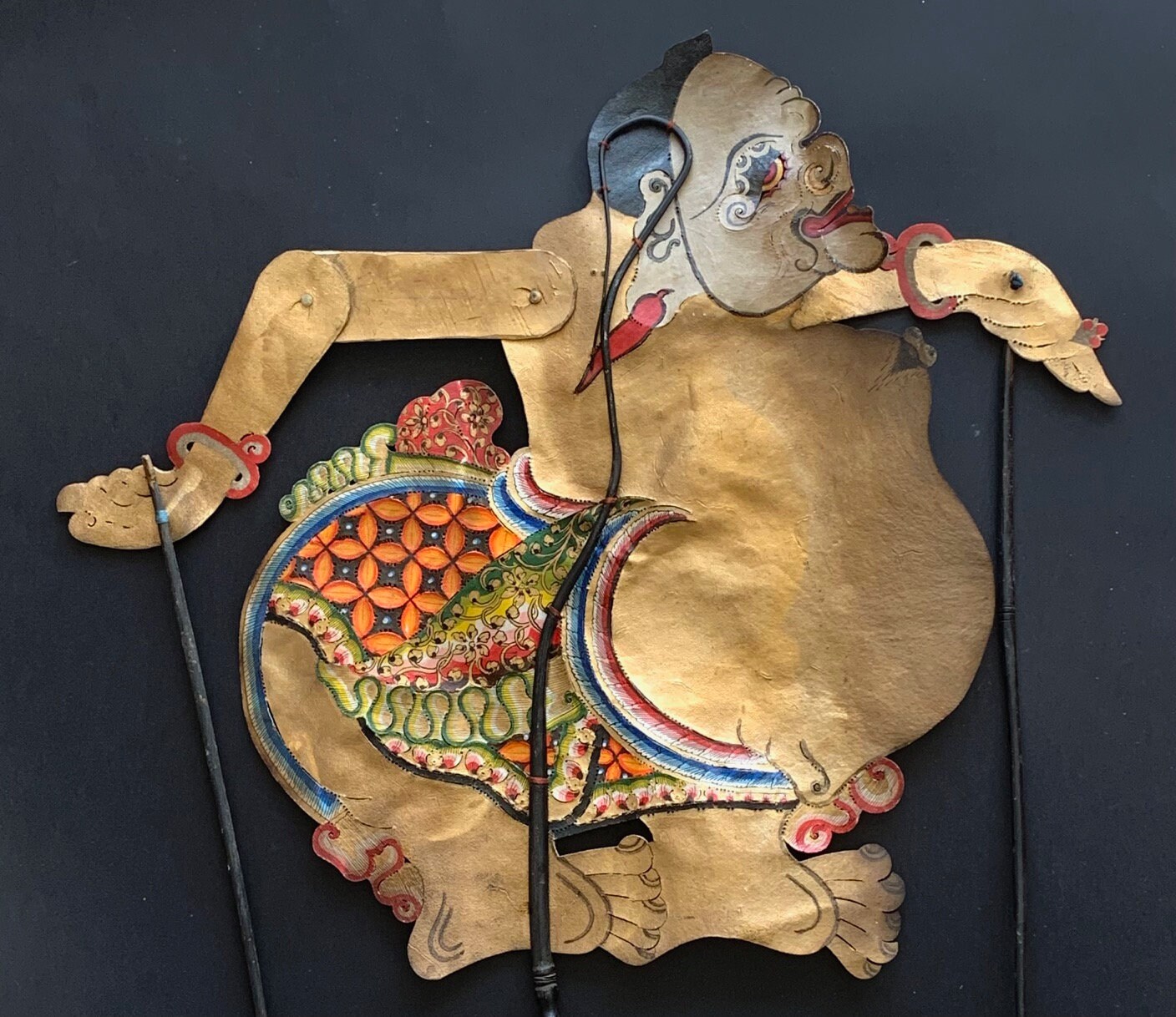 Vintage Wayang Kulit Semar Clown Gold Leather Shadow Puppet - Etsy ...