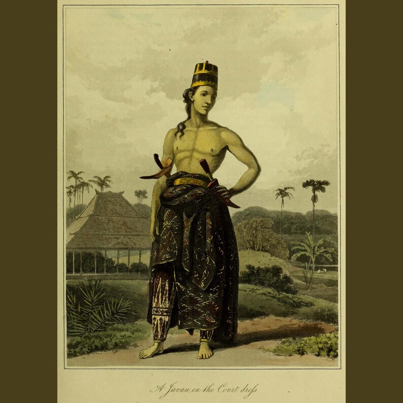 2 Items - Vintage Javanese Ceremonial Kris Sword & Antique Traditional ...