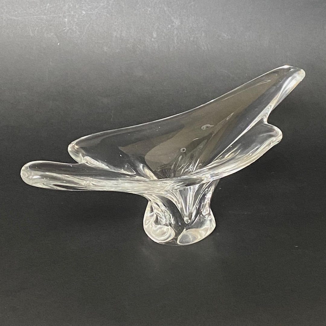 Vintage Sèvres Crystal Art Deco Centerpiece Bowl - Mid Century France ...