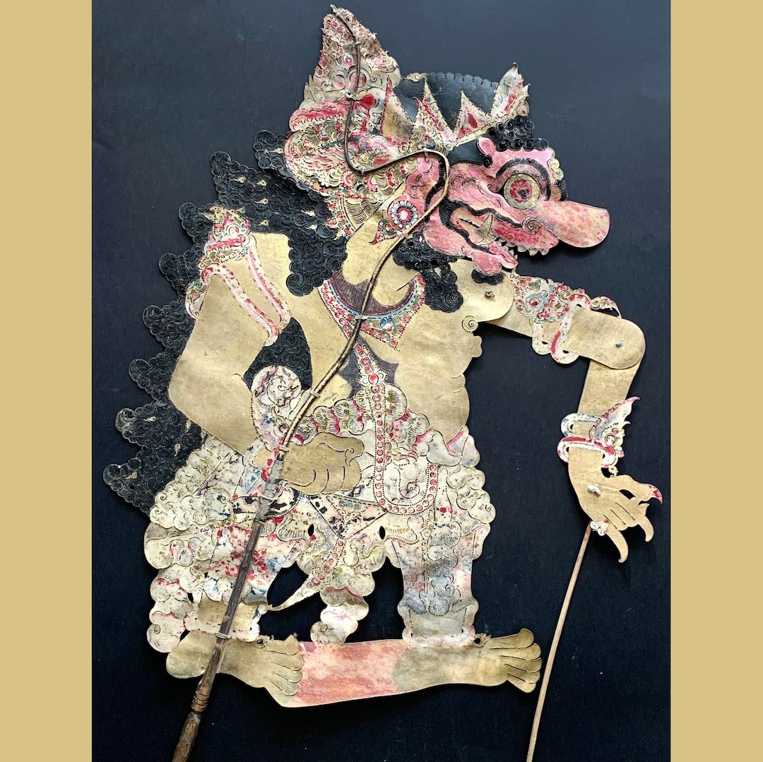 Vintage Wayang Kulit Leather Shadow Puppet Java Indonesia 82cm / 32" - Etsy