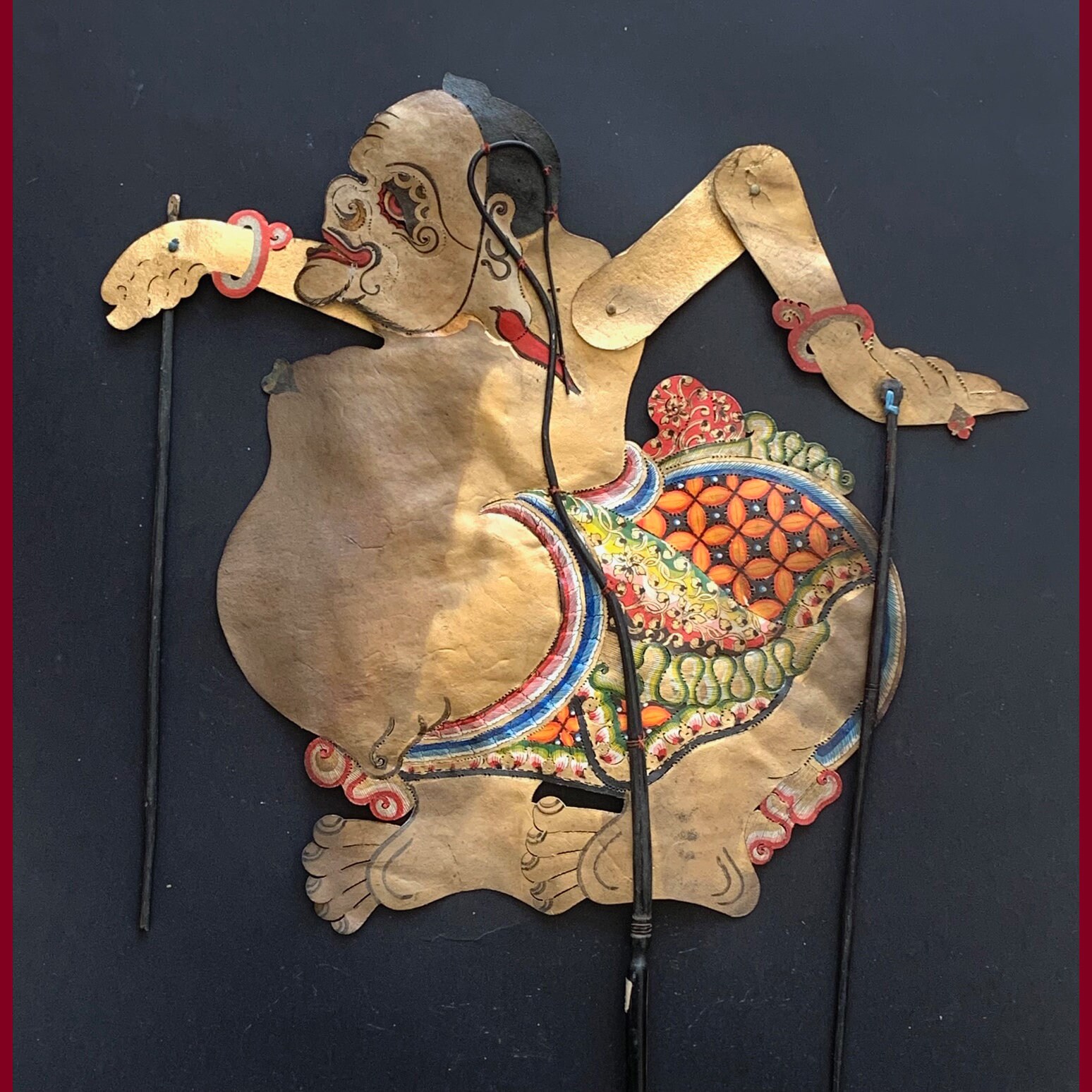 Vintage Wayang Kulit Semar Clown Gold Leather Shadow Puppet - Etsy ...