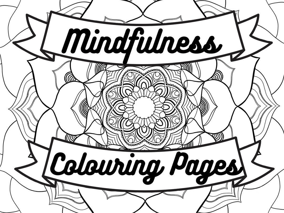 Mindful Mandala Colouring Pages 9 Unique Designs - Etsy