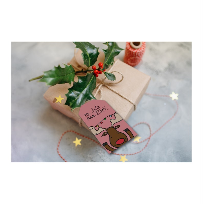 Printable Christmas Gift Tag Label Cards - Etsy