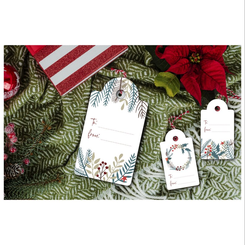 Printable Christmas Gift Tag Cards Variety - Etsy