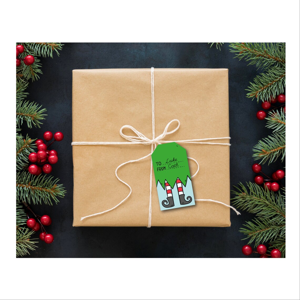 Printable Christmas Gift Tag Label Cards - Etsy