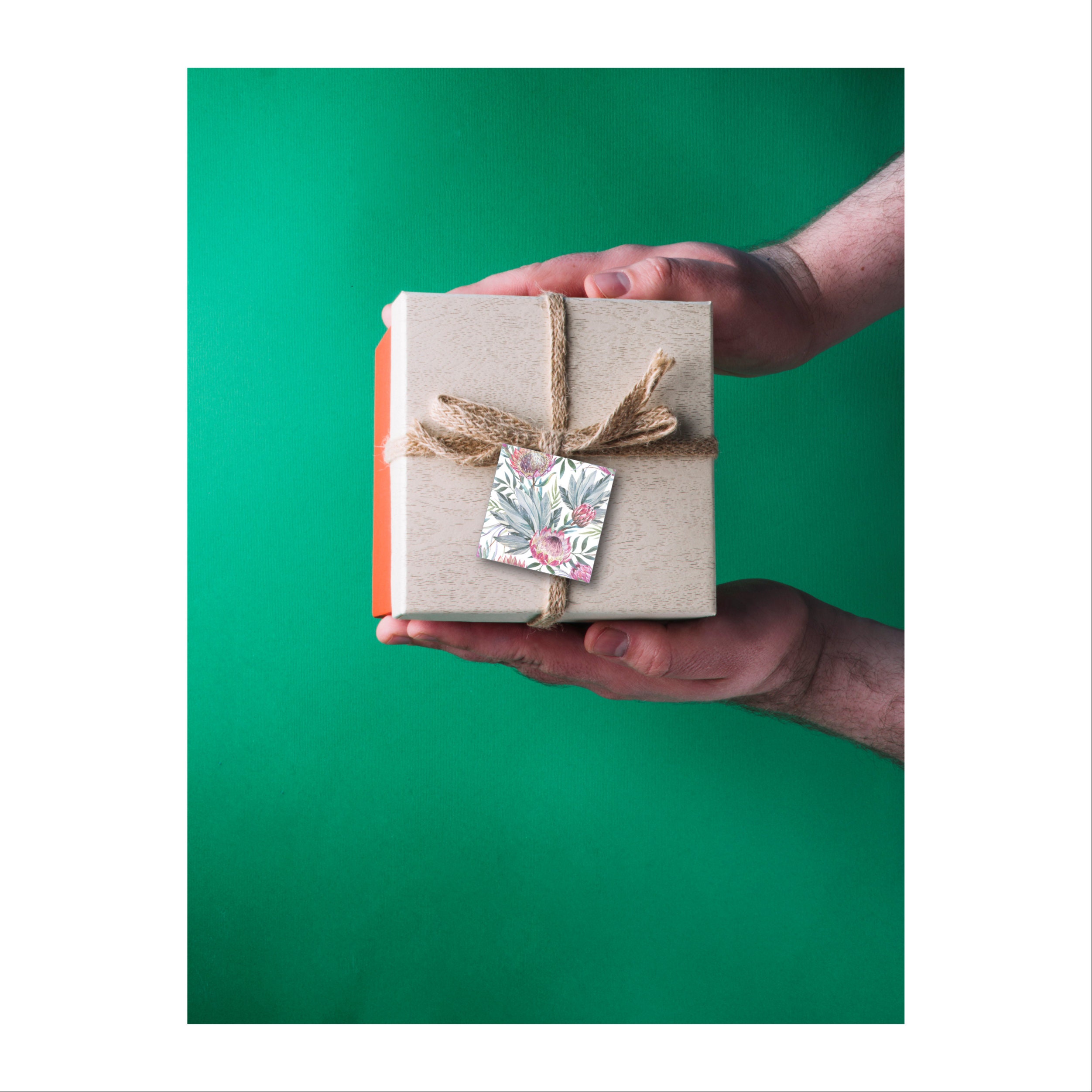 Printable Gift Tags Square Set of 12 Protea Range - Etsy