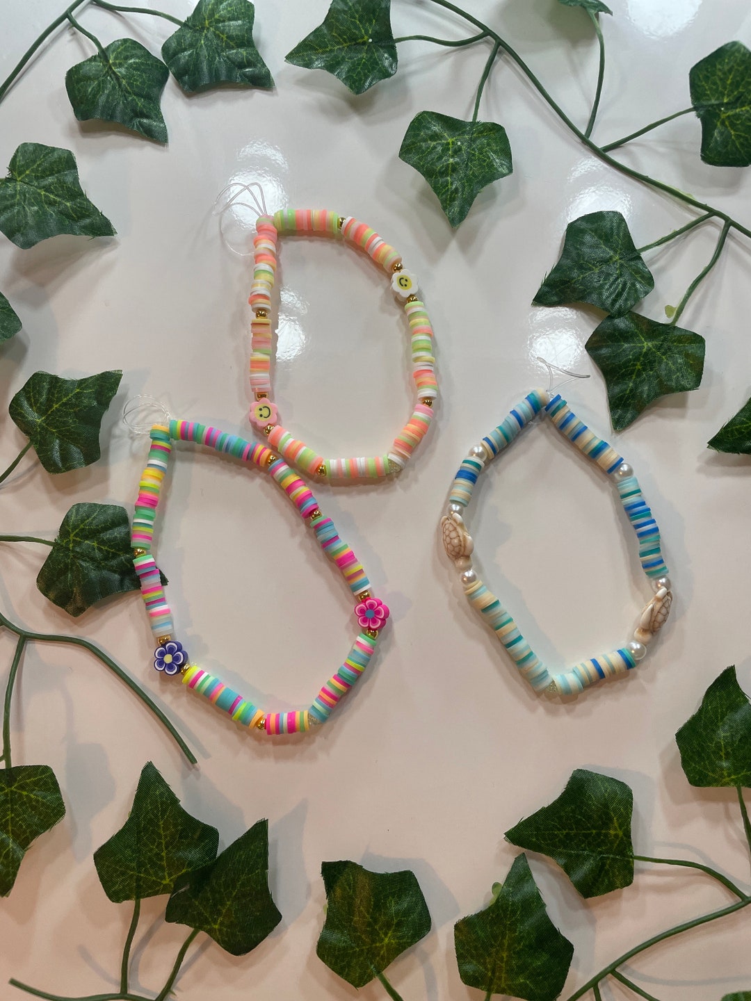 Clay Bead Phone Charm - Etsy