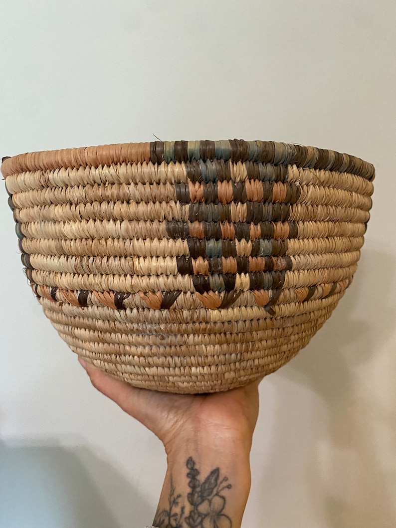 Vintage Handwoven African Hausa Basket - Etsy