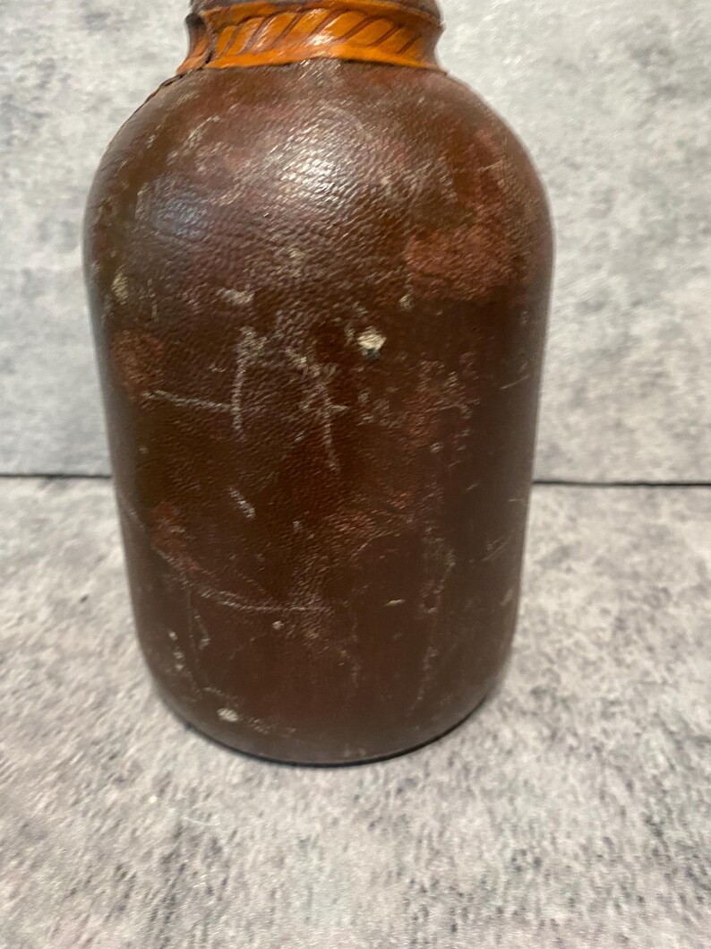 Vintage Italian Old-world Map Leather Bottle by Fausto Corduri - Etsy