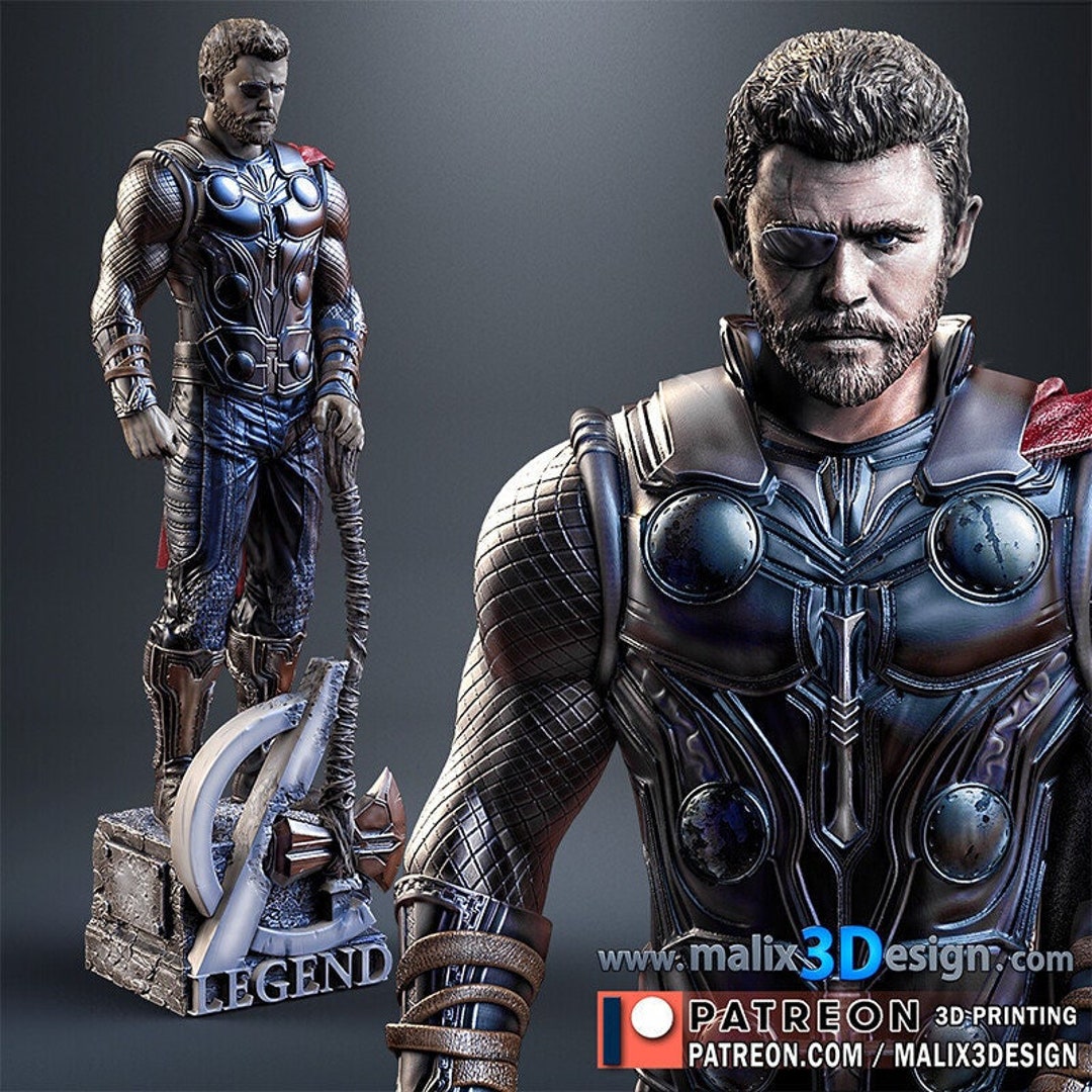 Thor 3d Printed Model Painted Unassembled/unpainted 8k - Etsy