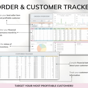 Small Business Bookkeeping Spreadsheet Inventory Tracker Order Tracker ...