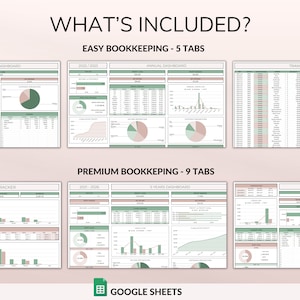 PLR Bookkeeping Spreadsheets Commercial Use PLR Google Sheets Bundle ...
