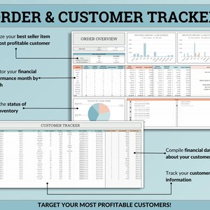 Small Business Bookkeeping Spreadsheet Inventory Tracker Order Tracker Product Handmade Pricing ...