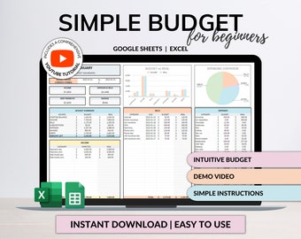 Budget Spreadsheet for Google Sheets | Budget Template | Budget Planner ...