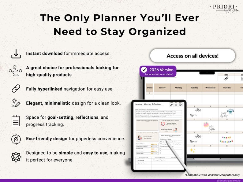 Onenote Template for 2026 Weekly Digital Planner Monthly Onenote ...