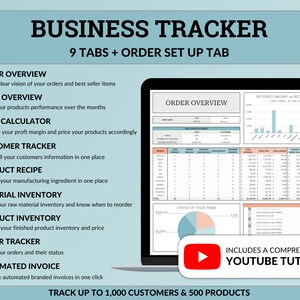 Small Business Bookkeeping Spreadsheet Inventory Tracker Order Tracker ...