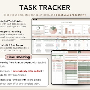 Life Planner Template Google Sheets Budget Tracker Excel ADHD Daily ...
