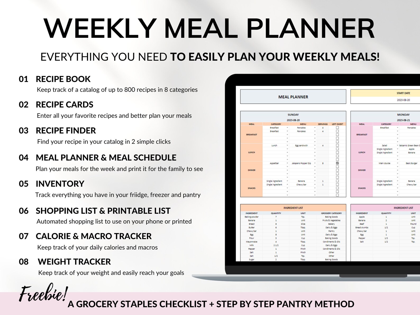 Family Annual Budget Weekly Meal Planner Travel Monthly Budget - Etsy ...