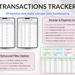 Small Business Bookkeeping Tracker Inventory Tracker Order Tracker ...
