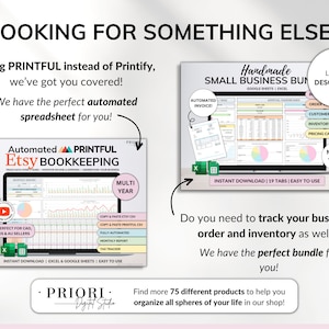 Etsy Seller Bookkeeping Spreadsheet POD Small Business Planner Income ...