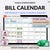 Bill Tracker Spreadsheet Google Sheets Excel Bill Calendar Monthly ...