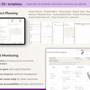 Onenote Planner Meeting Notes Planner Hyperlinked Digital Planner ...