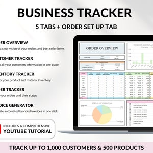 Small Business Tracker Spreadsheet Google Sheets Excel Inventory ...