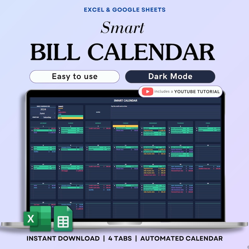 Excel Bill Paying Savings - Etsy