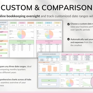 Small Business Bookkeeping Spreadsheet Income Expense Tracker Tax ...