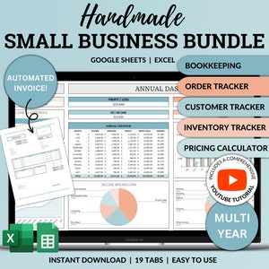Small Business Bookkeeping Spreadsheet Inventory Tracker Order Tracker ...