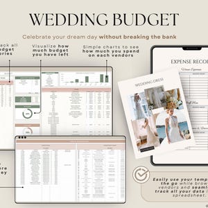 Wedding Planner Template Wedding Tracker Spreadsheet Wedding Gift for ...